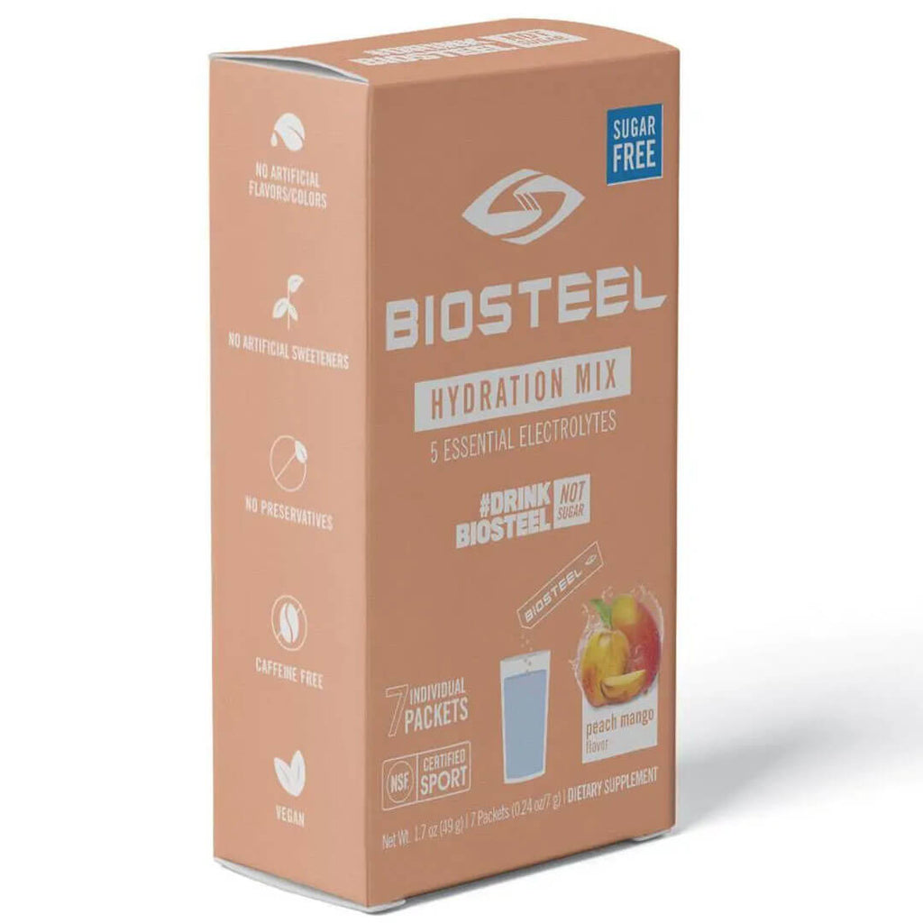 Biosteel Hydration Mix - Peach Mango - 7 Count Box | Top String Lacrosse
